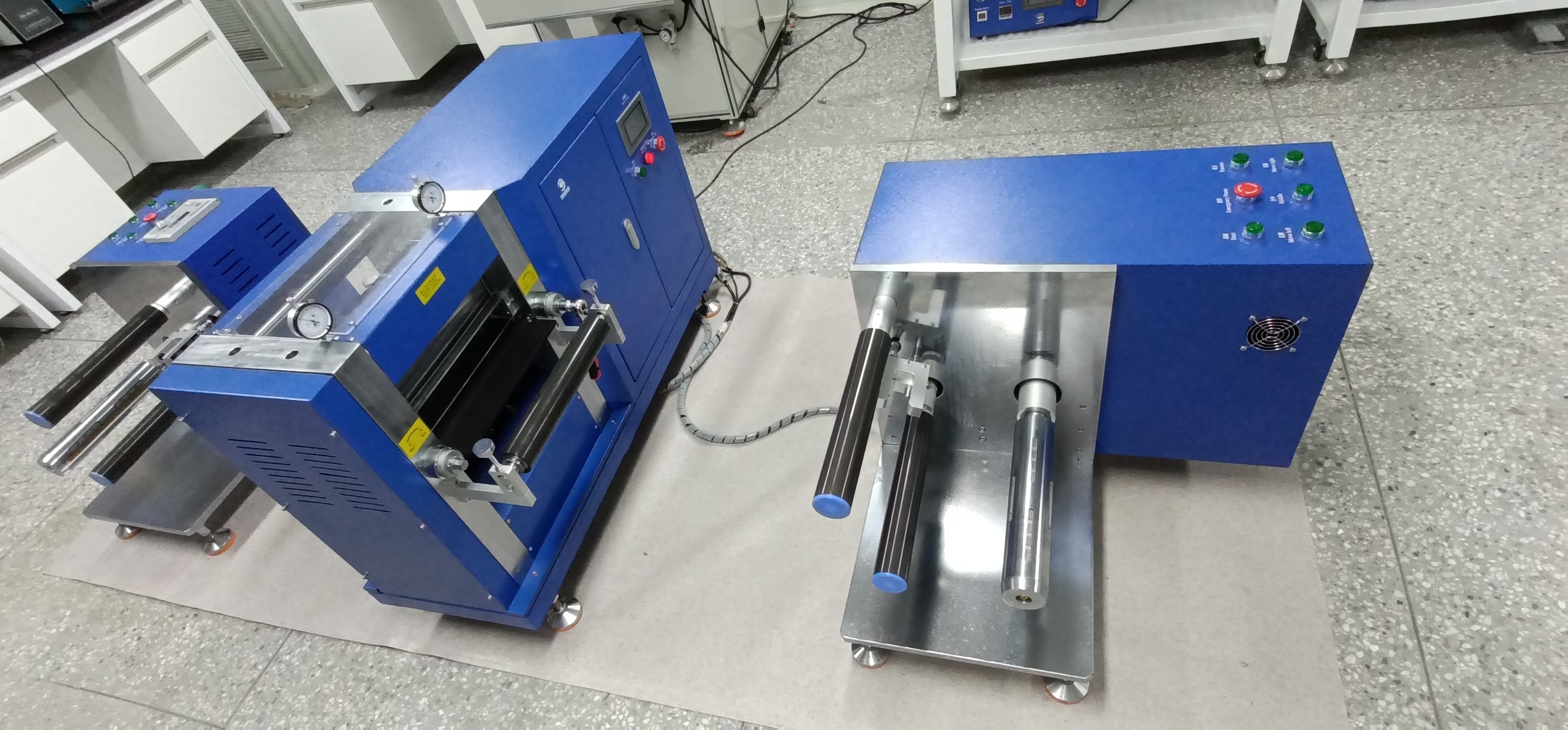 Hydraulic balanced electric roll press machine for Battery Electrode