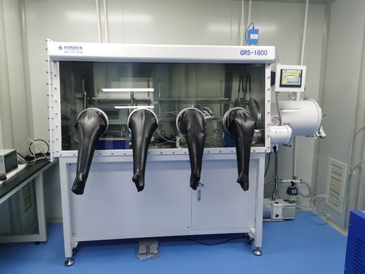 2 Workstation Lithium Battery Glove Box With 1PPM Water Oxygen Content ...